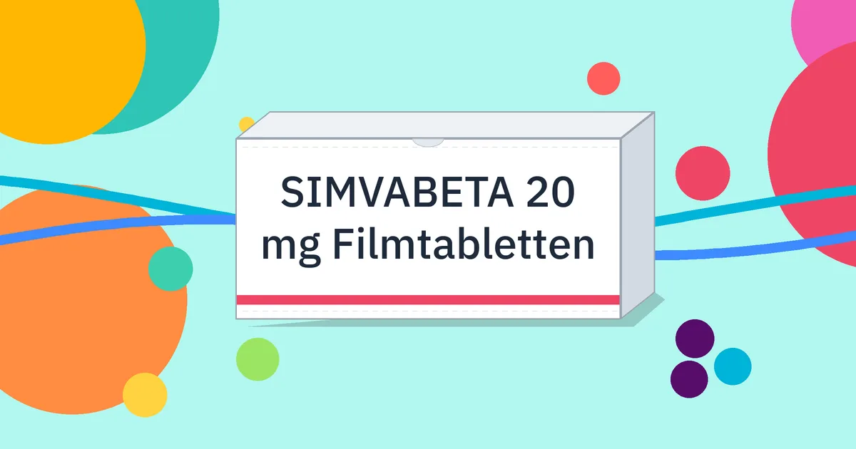Symbolbild: Packung mit der Aufschrift SIMVABETA 20 mg Filmtabletten (PZN 03241135) – Verfügbarkeit und Bezug in Apotheken in Frankfurt am Main