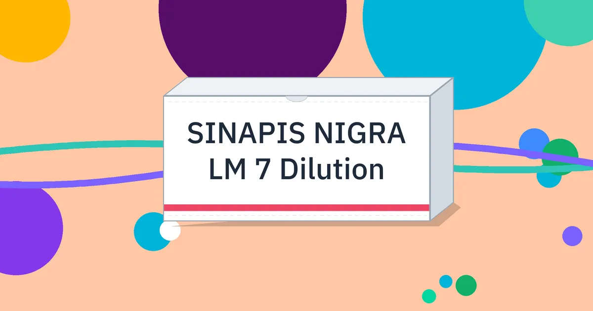 Symbolbild: Packung mit der Aufschrift SINAPIS NIGRA LM 7 Dilution (PZN 13191007) – Verfügbarkeit und Bezug in Apotheken in Frankfurt am Main