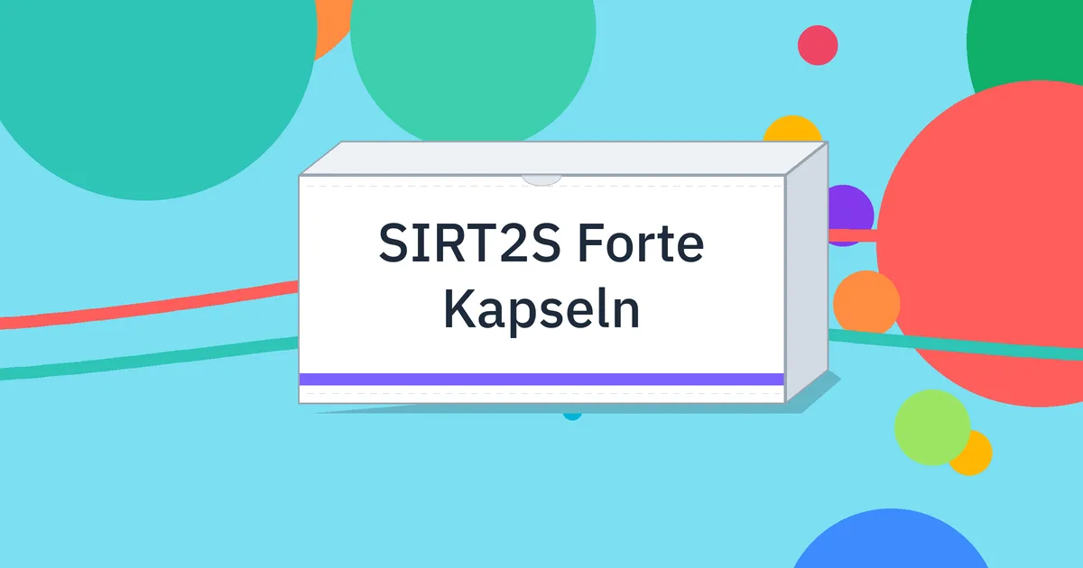 Symbolbild: Packung mit der Aufschrift SIRT2S Forte Kapseln (PZN 19469047) – Verfügbarkeit und Bezug in Apotheken in Frankfurt am Main
