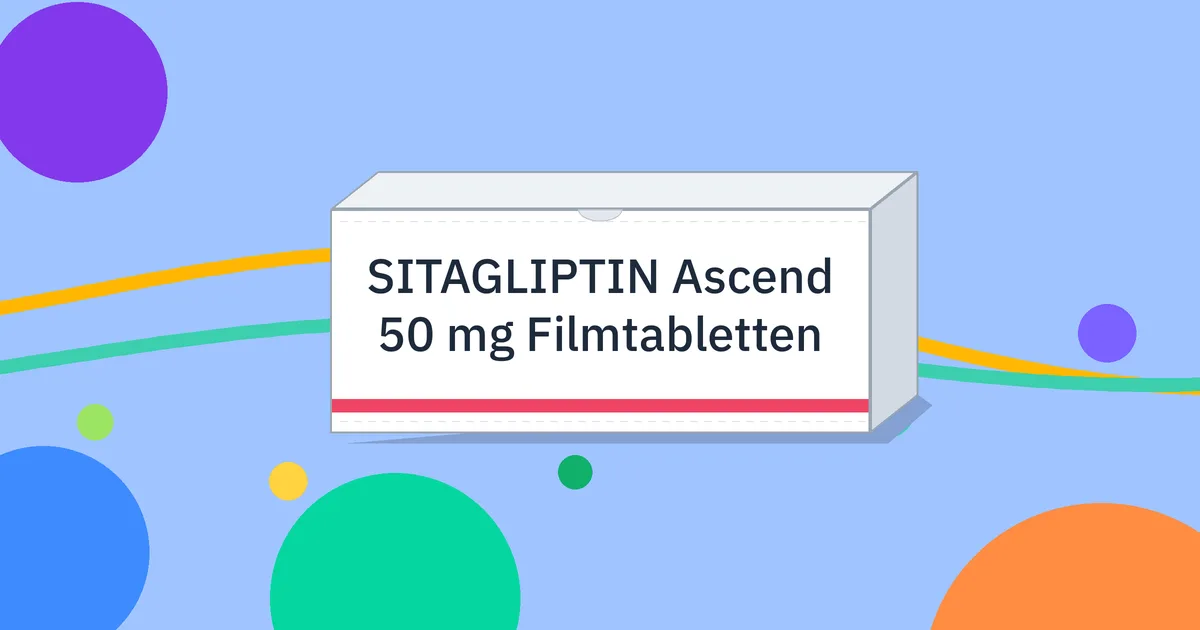 Symbolbild: Packung mit der Aufschrift SITAGLIPTIN Ascend 50 mg Filmtabletten (PZN 18899550) – Verfügbarkeit und Bezug in Apotheken in Frankfurt am Main
