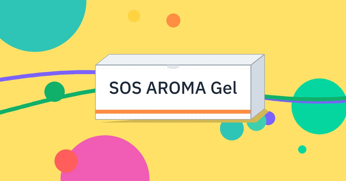 Symbolbild: Packung mit der Aufschrift SOS AROMA Gel (PZN 18881679) – Verfügbarkeit und Bezug in Apotheken in Frankfurt am Main