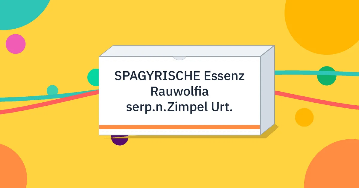 Symbolbild: Packung mit der Aufschrift SPAGYRISCHE Essenz Rauwolfia serp.n.Zimpel Urt. (PZN 03247244) – Verfügbarkeit und Bezug in Apotheken in Frankfurt am Main