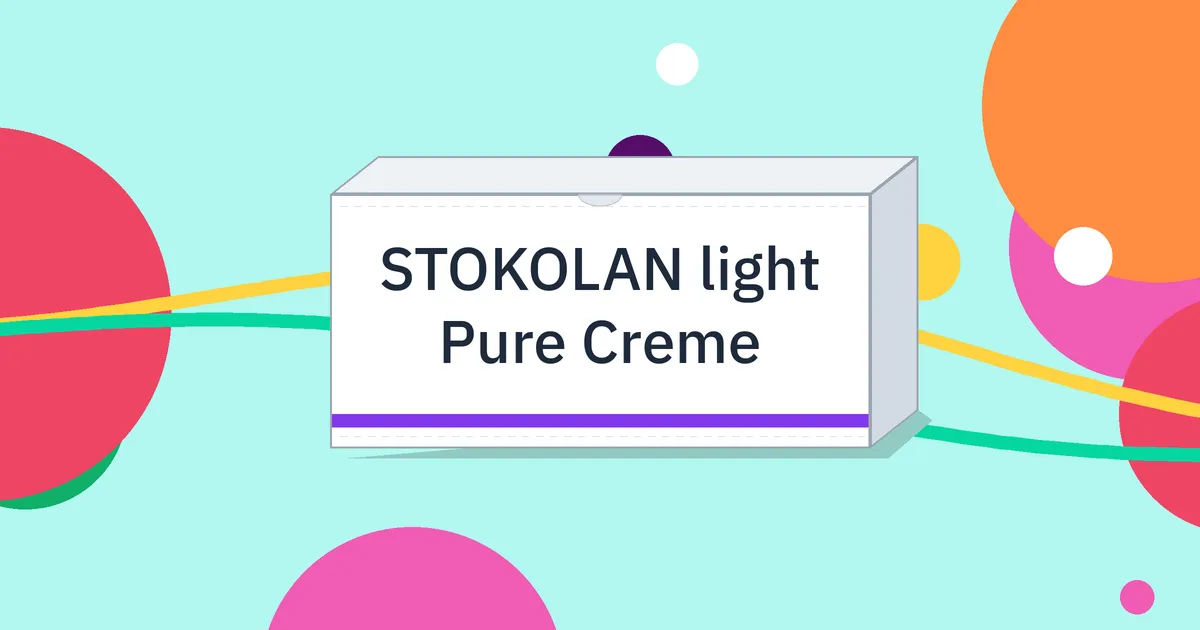 Symbolbild: Packung mit der Aufschrift STOKOLAN light Pure Creme (PZN 11033267) – Verfügbarkeit und Bezug in Apotheken in Frankfurt am Main