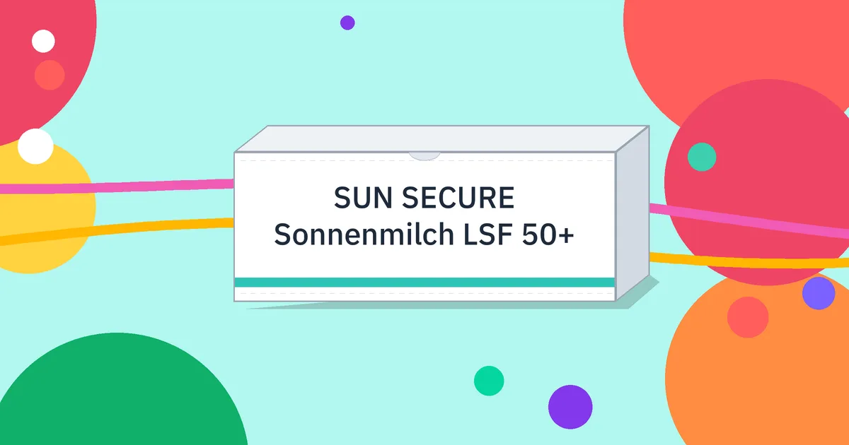 Symbolbild: Packung mit der Aufschrift SUN SECURE Sonnenmilch LSF 50+ (PZN 20788378) – Verfügbarkeit und Bezug in Apotheken in Frankfurt am Main