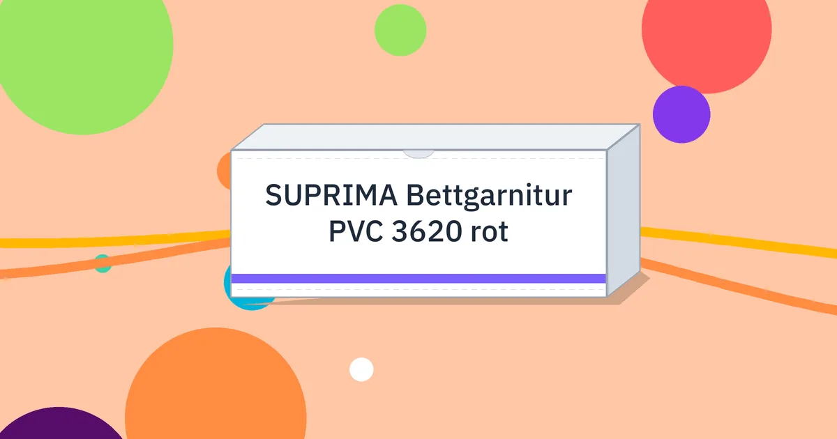 Symbolbild: Packung mit der Aufschrift SUPRIMA Bettgarnitur PVC 3620 rot (PZN 01226203) – Verfügbarkeit und Bezug in Apotheken in Frankfurt am Main