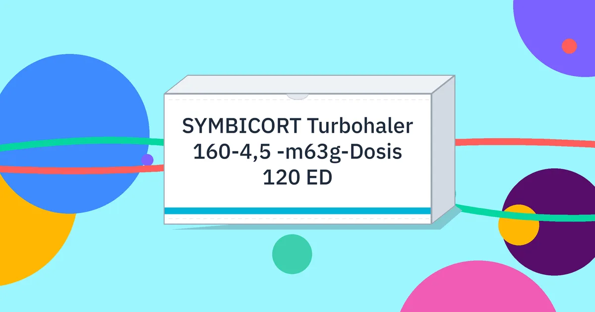 Symbolbild: Packung mit der Aufschrift SYMBICORT Turbohaler 160-4,5 -m63g-Dosis 120 ED (PZN 15568396) – Verfügbarkeit und Bezug in Apotheken in Frankfurt am Main