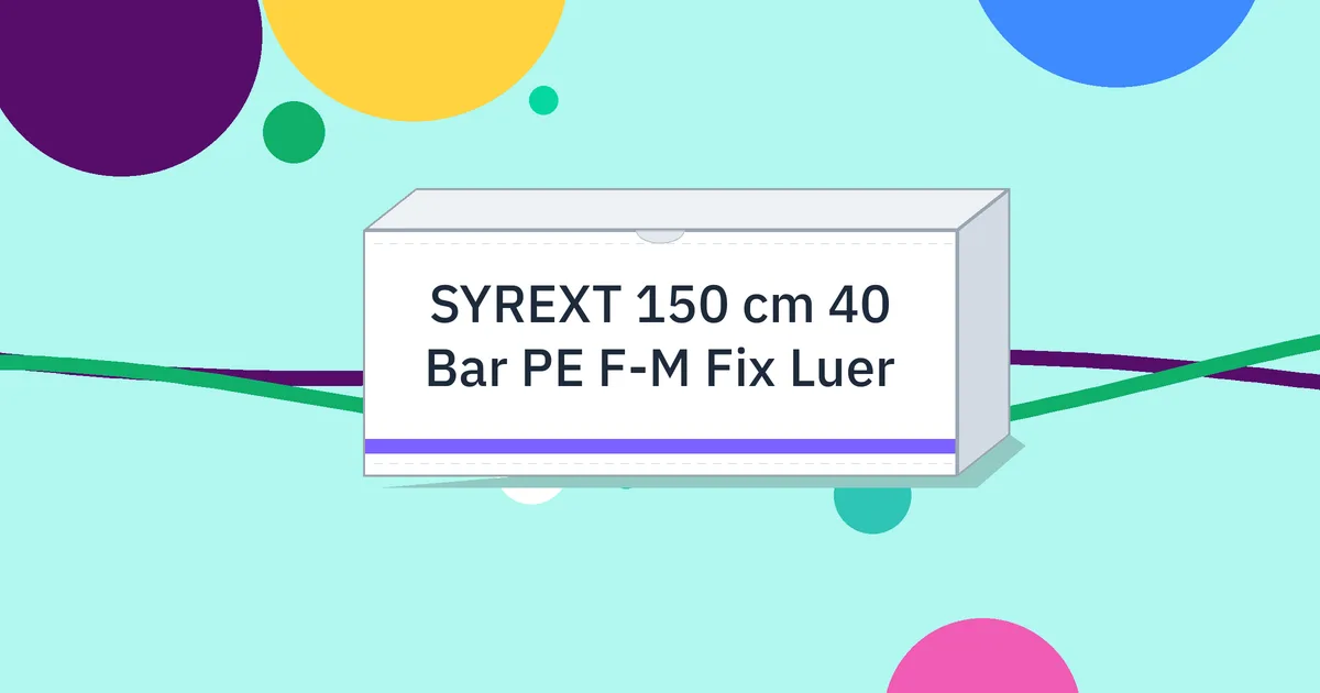 Symbolbild: Packung mit der Aufschrift SYREXT 150 cm 40 Bar PE F-M Fix Luer (PZN 17898548) – Verfügbarkeit und Bezug in Apotheken in Frankfurt am Main