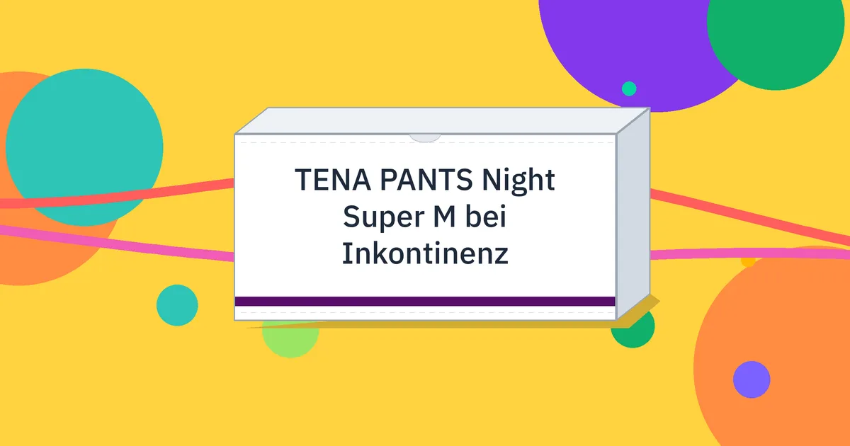 Symbolbild: Packung mit der Aufschrift TENA PANTS Night Super M bei Inkontinenz (PZN 16395118) – Verfügbarkeit und Bezug in Apotheken in Frankfurt am Main