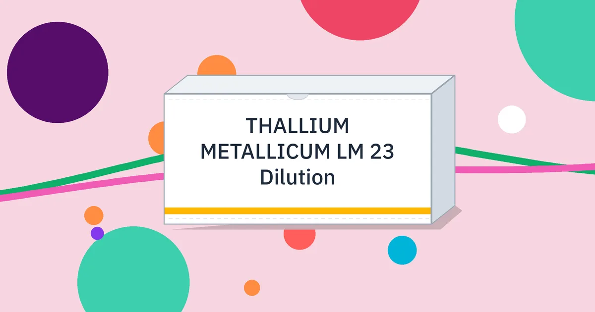 Symbolbild: Packung mit der Aufschrift THALLIUM METALLICUM LM 23 Dilution (PZN 13218568) – Verfügbarkeit und Bezug in Apotheken in Frankfurt am Main