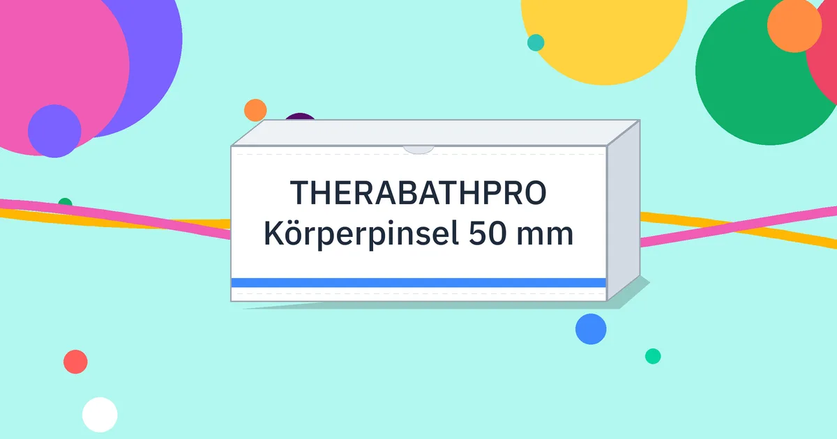 Symbolbild: Packung mit der Aufschrift THERABATHPRO Körperpinsel 50 mm (PZN 05520709) – Verfügbarkeit und Bezug in Apotheken in Frankfurt am Main