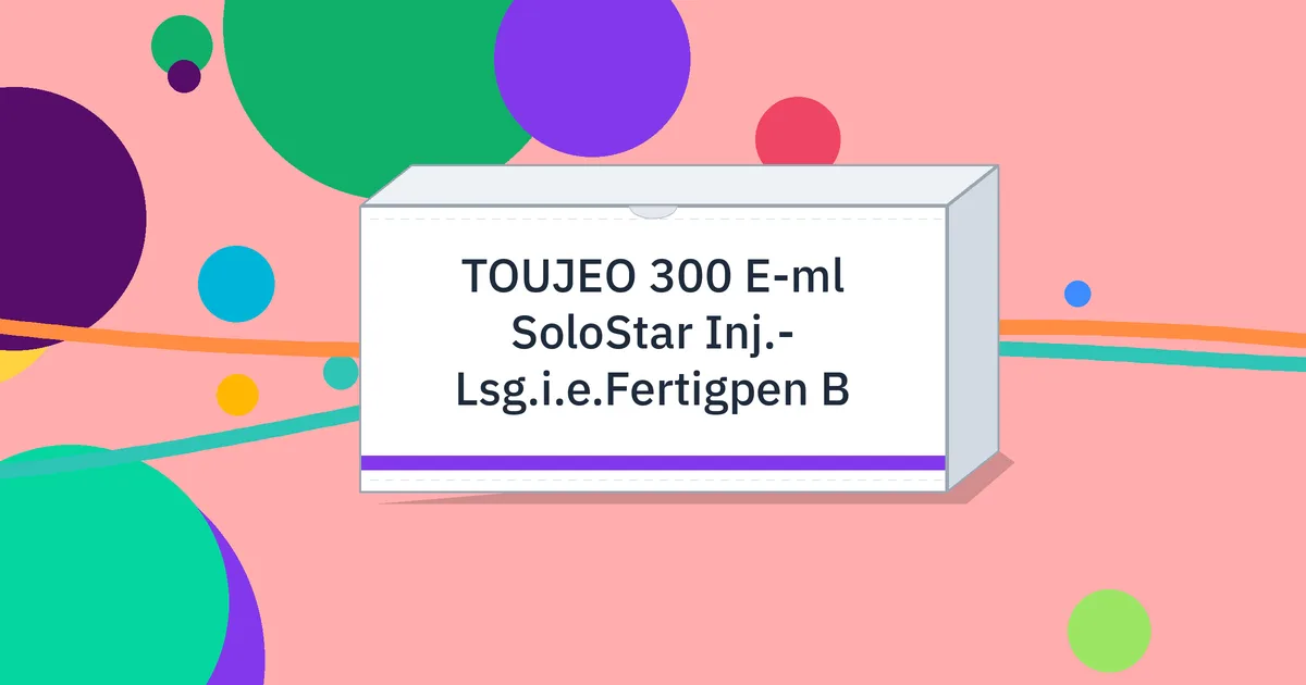 Symbolbild: Packung mit der Aufschrift TOUJEO 300 E-ml SoloStar Inj.-Lsg.i.e.Fertigpen B (PZN 12415025) – Verfügbarkeit und Bezug in Apotheken in Frankfurt am Main