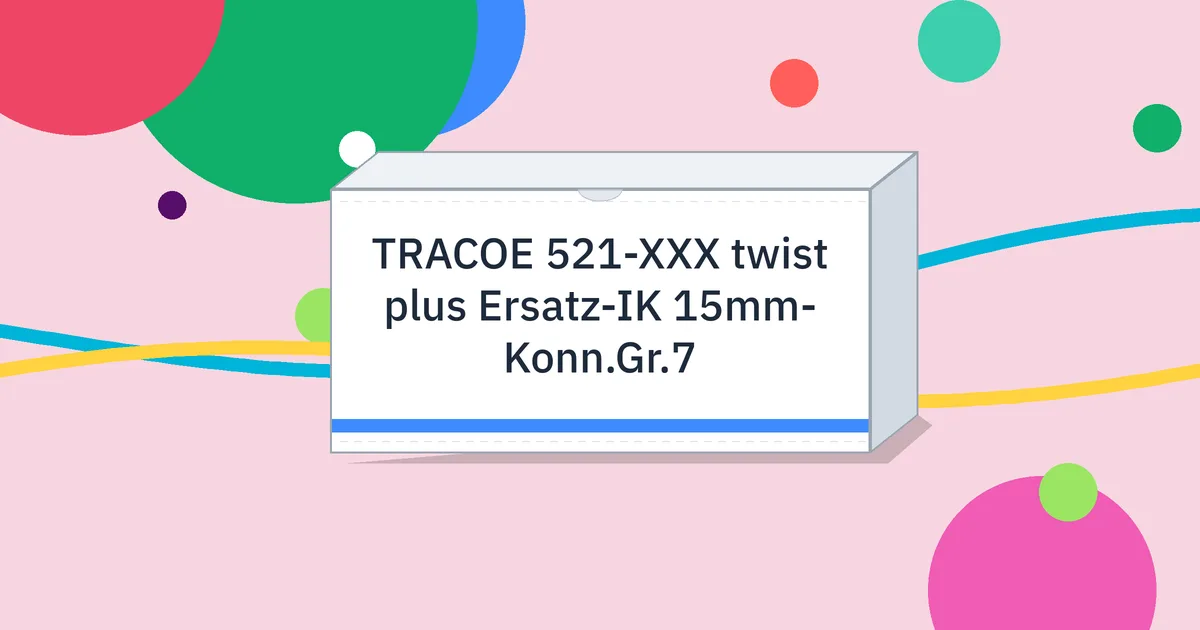 Symbolbild: Packung mit der Aufschrift TRACOE 521-XXX twist plus Ersatz-IK 15mm-Konn.Gr.7 (PZN 12567462) – Verfügbarkeit und Bezug in Apotheken in Frankfurt am Main