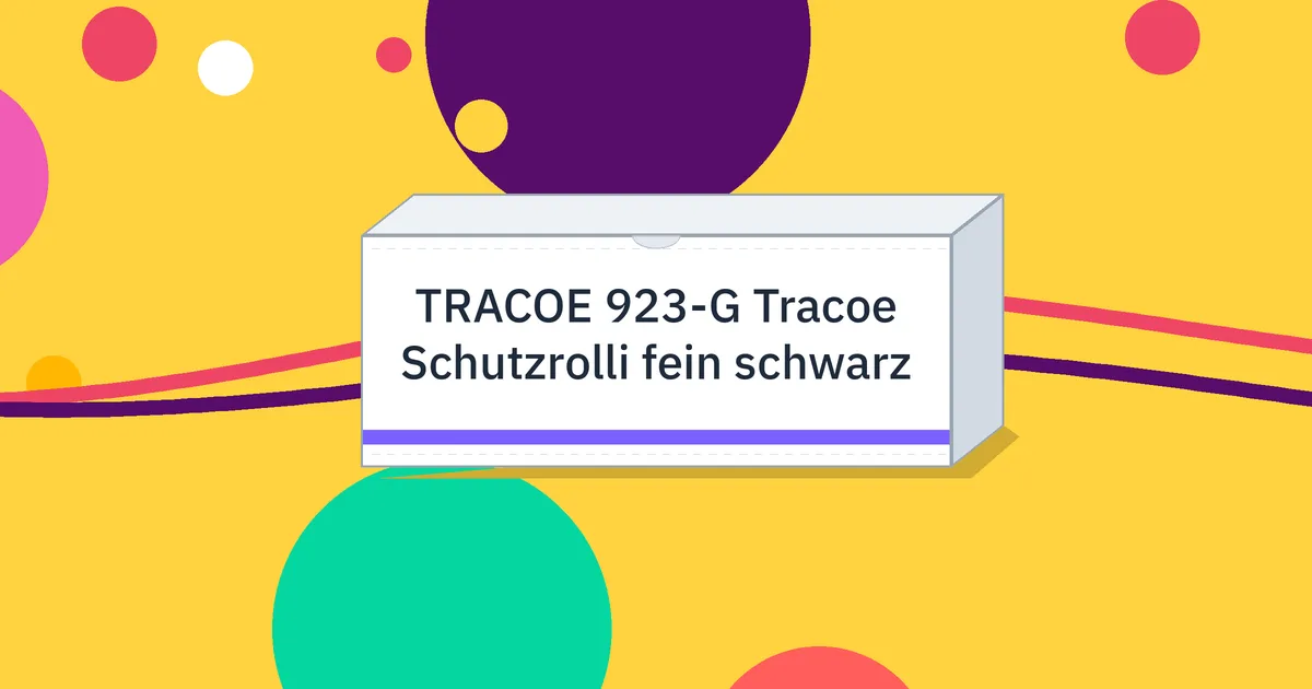 Symbolbild: Packung mit der Aufschrift TRACOE 923-G Tracoe Schutzrolli fein schwarz (PZN 02720997) – Verfügbarkeit und Bezug in Apotheken in Frankfurt am Main