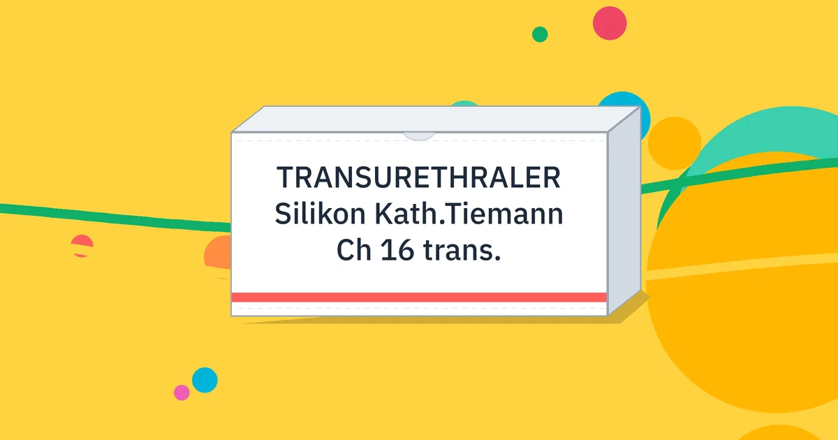 Symbolbild: Packung mit der Aufschrift TRANSURETHRALER Silikon Kath.Tiemann Ch 16 trans. (PZN 13163867) – Verfügbarkeit und Bezug in Apotheken in Frankfurt am Main