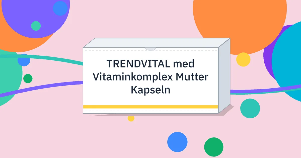 Symbolbild: Packung mit der Aufschrift TRENDVITAL med Vitaminkomplex Mutter Kapseln (PZN 12562743) – Verfügbarkeit und Bezug in Apotheken in Frankfurt am Main