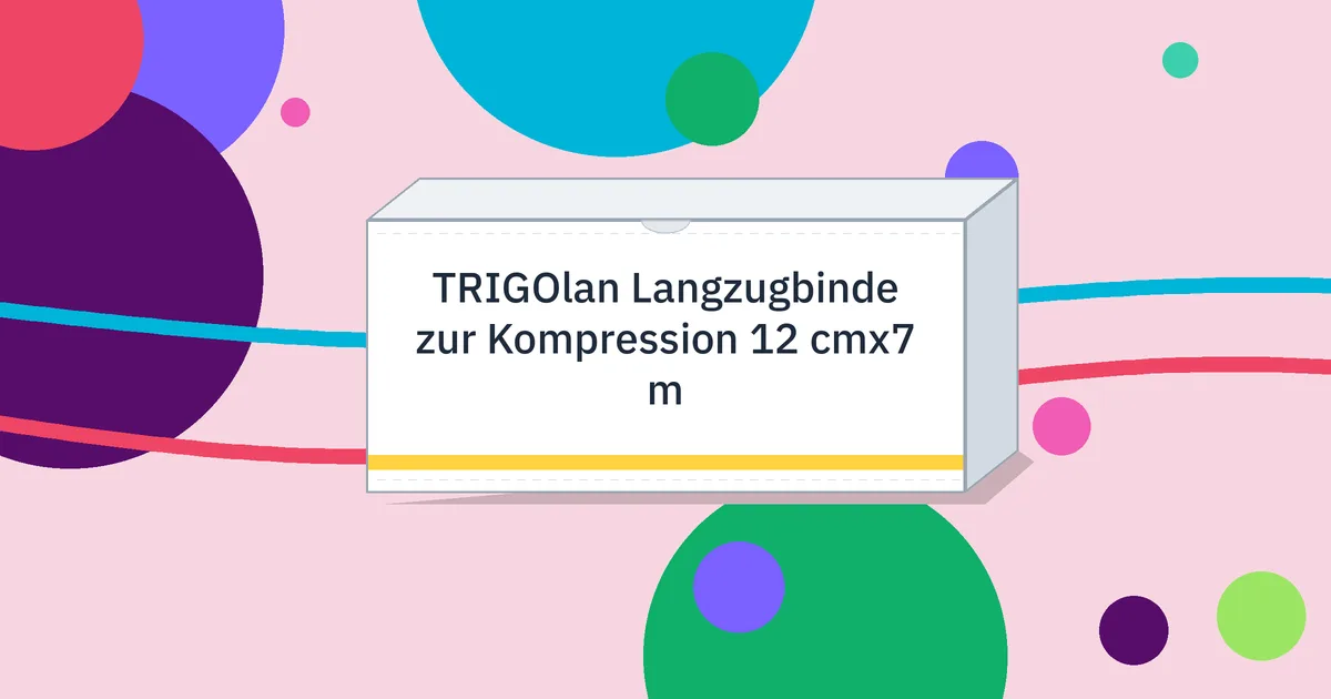 Symbolbild: Packung mit der Aufschrift TRIGOlan Langzugbinde zur Kompression 12 cmx7 m (PZN 20342530) – Verfügbarkeit und Bezug in Apotheken in Frankfurt am Main
