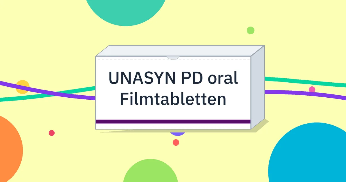 Symbolbild: Packung mit der Aufschrift UNASYN PD oral Filmtabletten (PZN 11077342) – Verfügbarkeit und Bezug in Apotheken in Frankfurt am Main