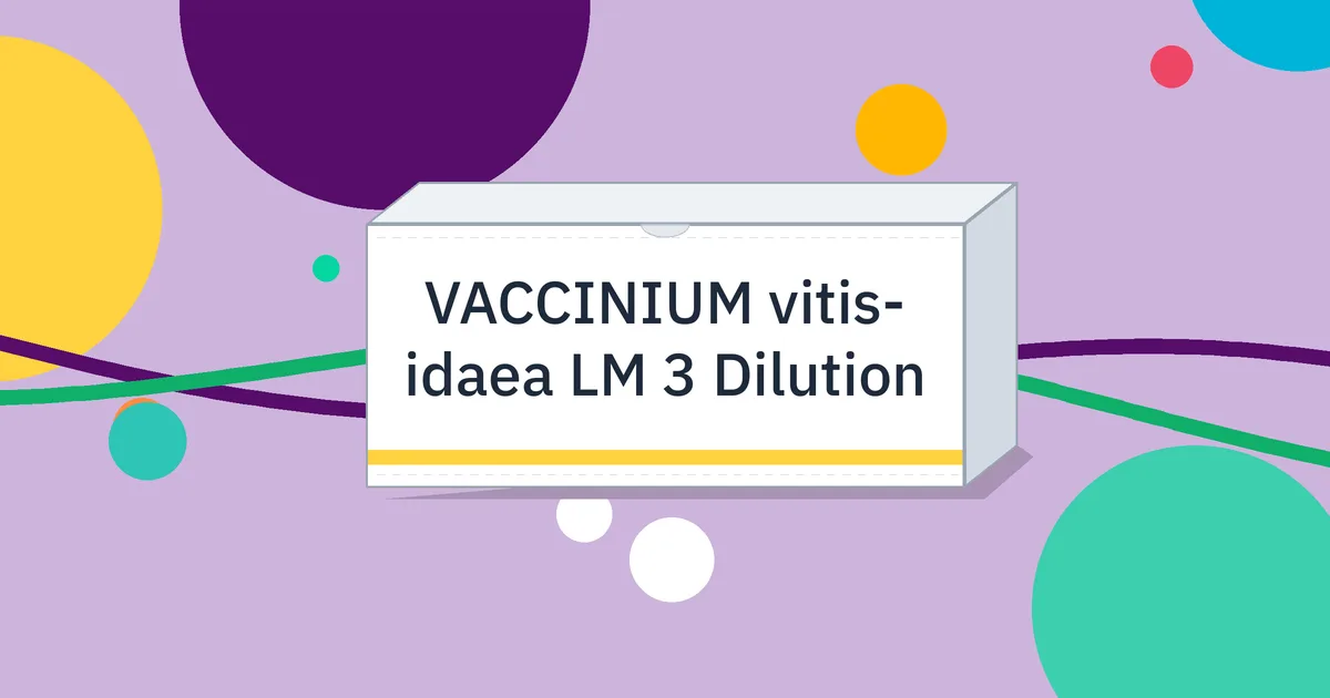 Symbolbild: Packung mit der Aufschrift VACCINIUM vitis-idaea LM 3 Dilution (PZN 13260547) – Verfügbarkeit und Bezug in Apotheken in Frankfurt am Main