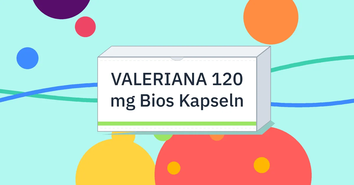 Symbolbild: Packung mit der Aufschrift VALERIANA 120 mg Bios Kapseln (PZN 09748527) – Verfügbarkeit und Bezug in Apotheken in Frankfurt am Main