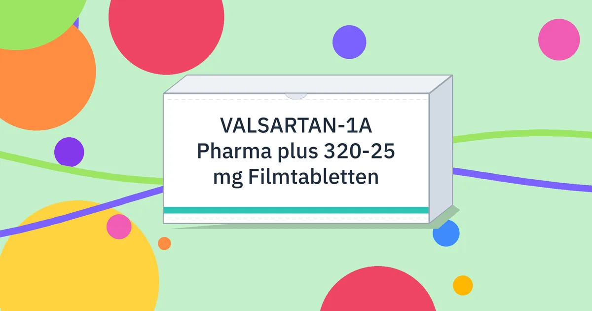 Symbolbild: Packung mit der Aufschrift VALSARTAN-1A Pharma plus 320-25 mg Filmtabletten (PZN 07581129) – Verfügbarkeit und Bezug in Apotheken in Frankfurt am Main
