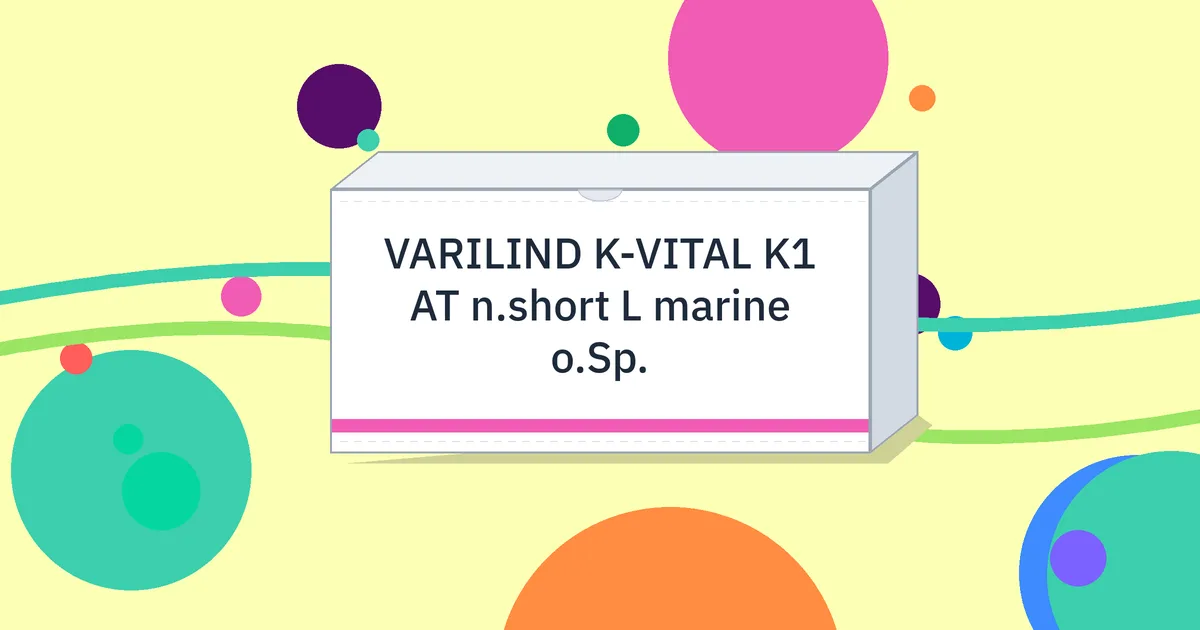 Symbolbild: Packung mit der Aufschrift VARILIND K-VITAL K1 AT n.short L marine o.Sp. (PZN 20560155) – Verfügbarkeit und Bezug in Apotheken in Frankfurt am Main