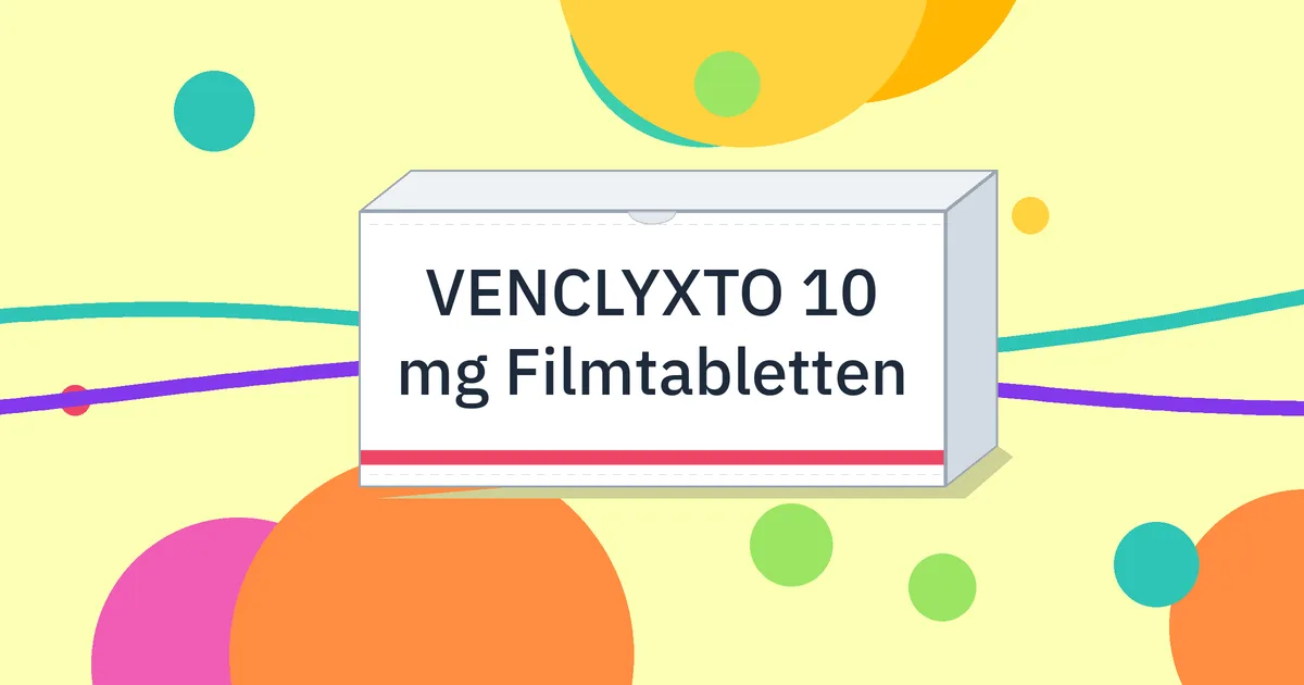 Symbolbild: Packung mit der Aufschrift VENCLYXTO 10 mg Filmtabletten (PZN 12448757) – Verfügbarkeit und Bezug in Apotheken in Frankfurt am Main