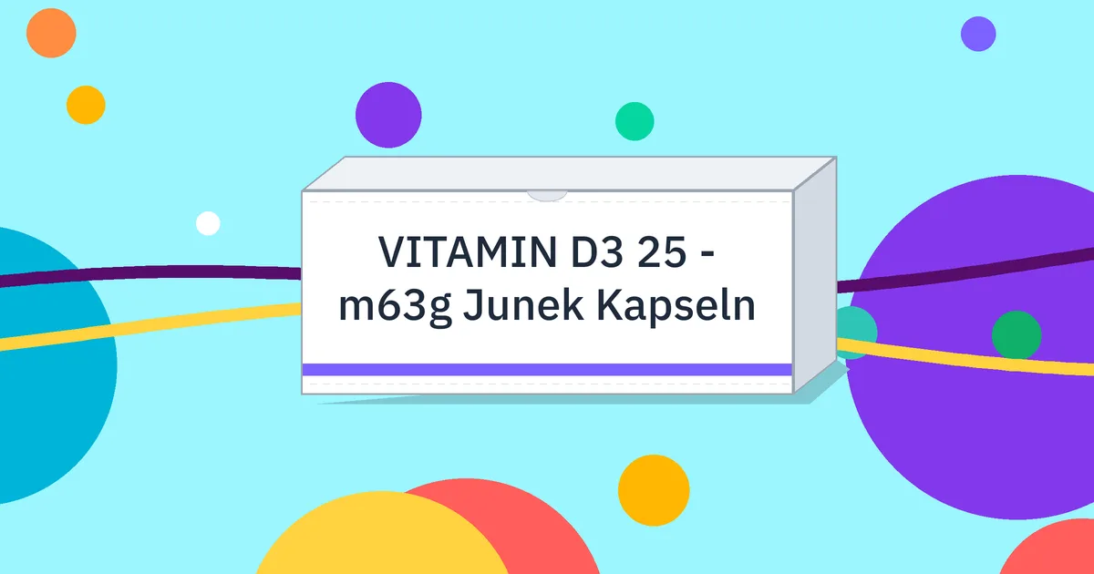Symbolbild: Packung mit der Aufschrift VITAMIN D3 25 -m63g Junek Kapseln (PZN 04723445) – Verfügbarkeit und Bezug in Apotheken in Frankfurt am Main
