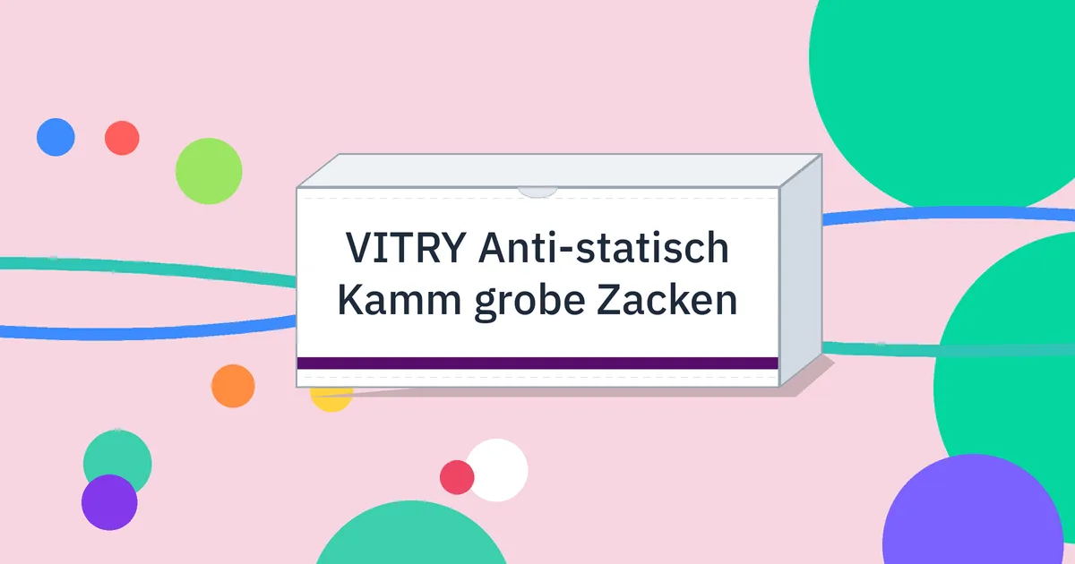 Symbolbild: Packung mit der Aufschrift VITRY Anti-statisch Kamm grobe Zacken (PZN 11508925) – Verfügbarkeit und Bezug in Apotheken in Frankfurt am Main