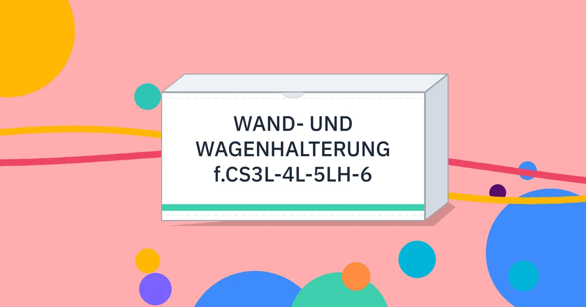 Symbolbild: Packung mit der Aufschrift WAND- UND WAGENHALTERUNG f.CS3L-4L-5LH-6 (PZN 09107047) – Verfügbarkeit und Bezug in Apotheken in Frankfurt am Main