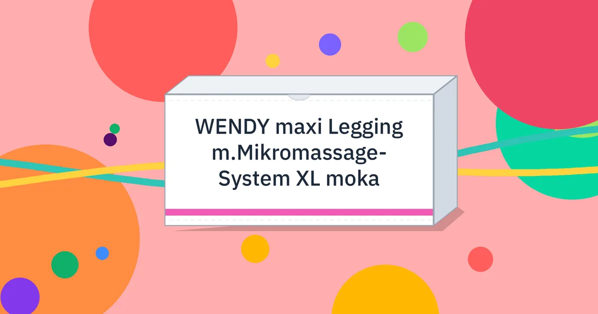 Symbolbild: Packung mit der Aufschrift WENDY maxi Legging m.Mikromassage-System XL moka (PZN 16191611) – Verfügbarkeit und Bezug in Apotheken in Frankfurt am Main