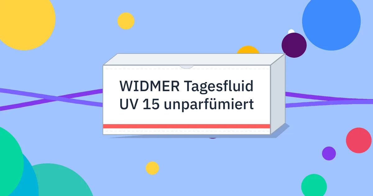 Symbolbild: Packung mit der Aufschrift WIDMER Tagesfluid UV 15 unparfümiert (PZN 19727207) – Verfügbarkeit und Bezug in Apotheken in Frankfurt am Main