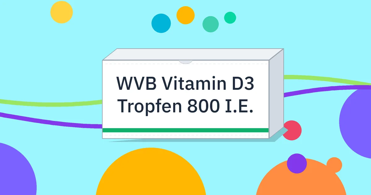 Symbolbild: Packung mit der Aufschrift WVB Vitamin D3 Tropfen 800 I.E. (PZN 20894376) – Verfügbarkeit und Bezug in Apotheken in Frankfurt am Main