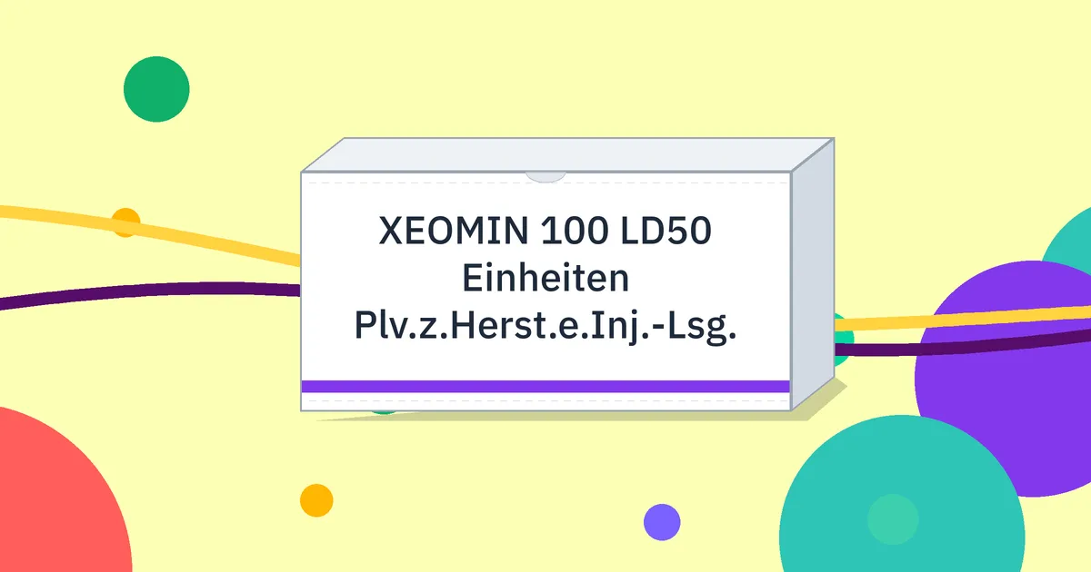 Symbolbild: Packung mit der Aufschrift XEOMIN 100 LD50 Einheiten Plv.z.Herst.e.Inj.-Lsg. (PZN 19444113) – Verfügbarkeit und Bezug in Apotheken in Frankfurt am Main