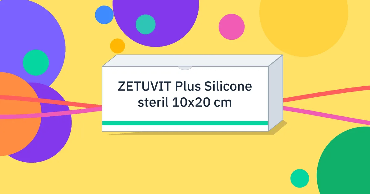 Symbolbild: Packung mit der Aufschrift ZETUVIT Plus Silicone steril 10x20 cm (PZN 18736138) – Verfügbarkeit und Bezug in Apotheken in Frankfurt am Main