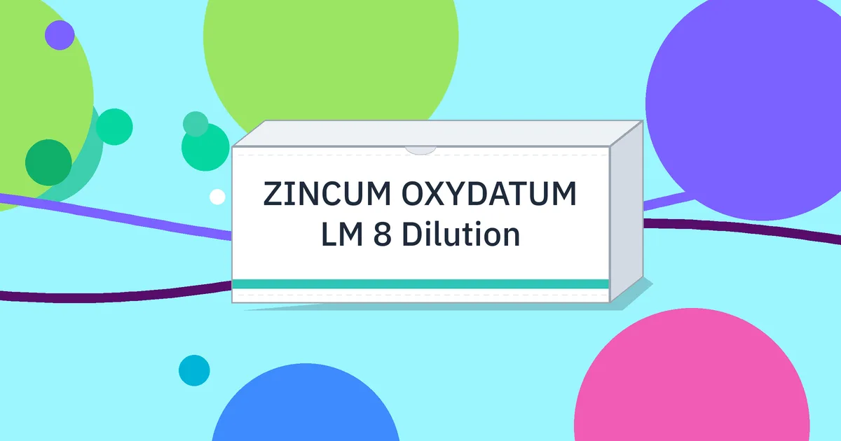 Symbolbild: Packung mit der Aufschrift ZINCUM OXYDATUM LM 8 Dilution (PZN 13296456) – Verfügbarkeit und Bezug in Apotheken in Frankfurt am Main