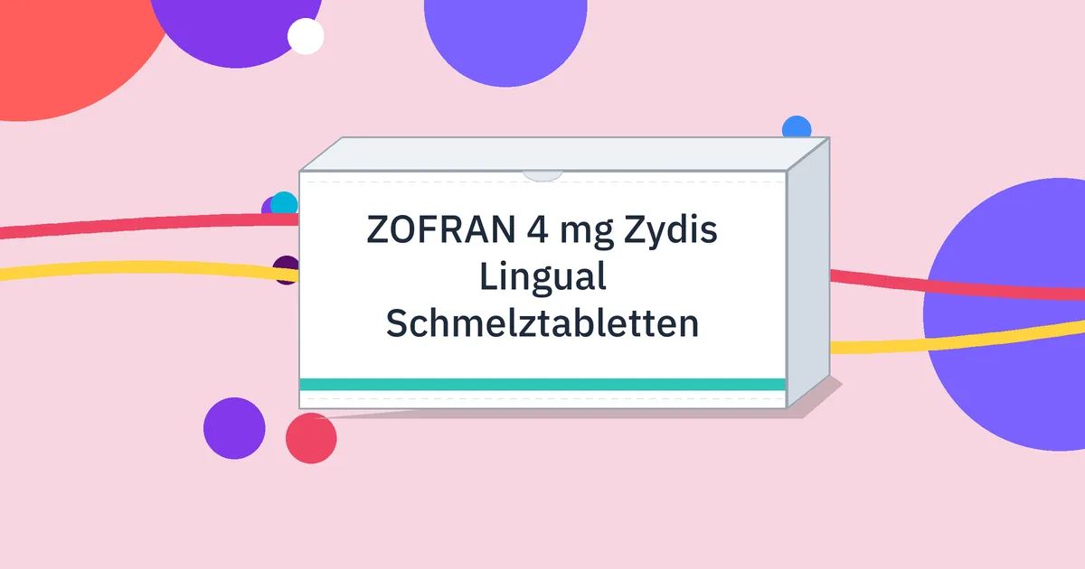 Symbolbild: Packung mit der Aufschrift ZOFRAN 4 mg Zydis Lingual Schmelztabletten (PZN 01604390) – Verfügbarkeit und Bezug in Apotheken in Frankfurt am Main