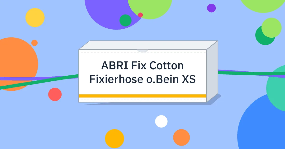 Symbolbild: Packung mit der Aufschrift ABRI Fix Cotton Fixierhose o.Bein XS (PZN 12502385) – Verfügbarkeit und Bezug in Apotheken in Frankfurt am Main