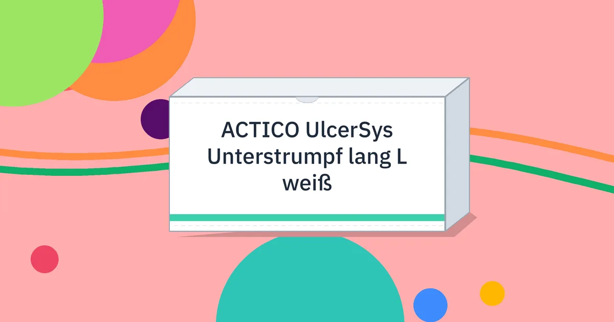 Symbolbild: Packung mit der Aufschrift ACTICO UlcerSys Unterstrumpf lang L weiß (PZN 10233952) – Verfügbarkeit und Bezug in Apotheken in Frankfurt am Main