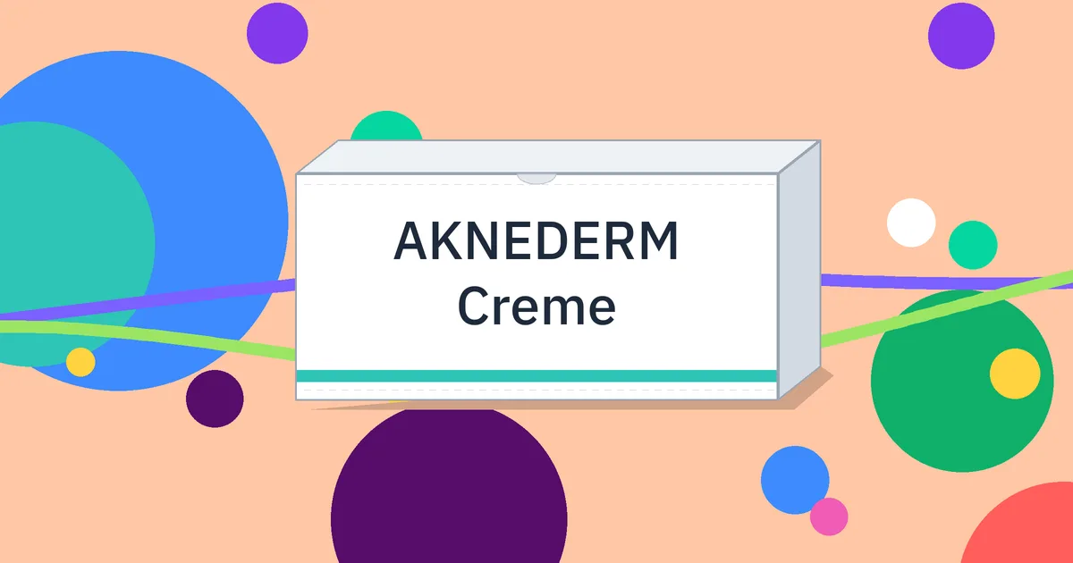 Symbolbild: Packung mit der Aufschrift AKNEDERM Creme (PZN 17212249) – Verfügbarkeit und Bezug in Apotheken in Frankfurt am Main