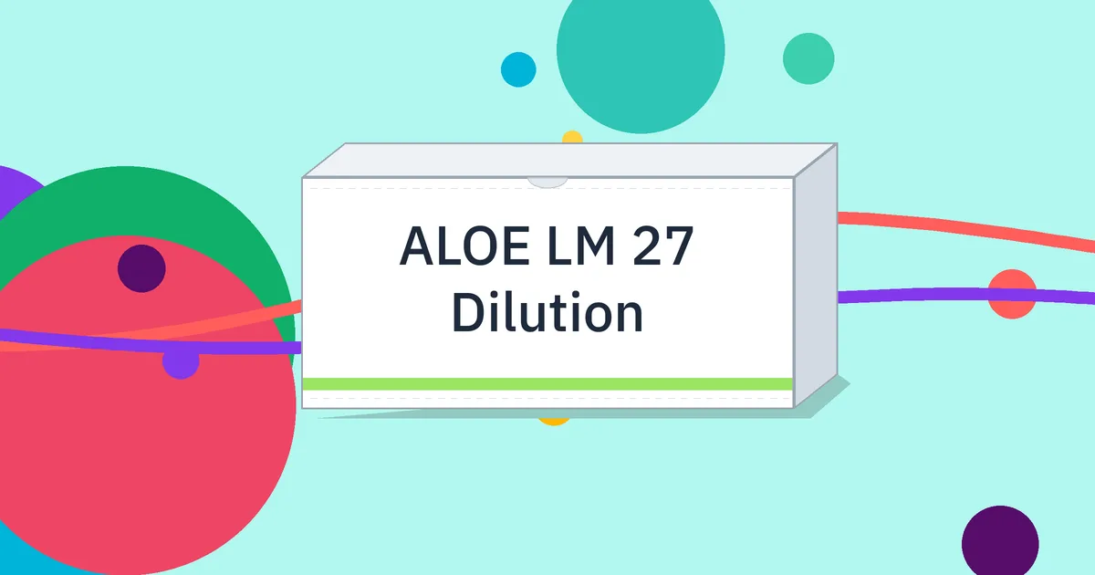 Symbolbild: Packung mit der Aufschrift ALOE LM 27 Dilution (PZN 12757694) – Verfügbarkeit und Bezug in Apotheken in Frankfurt am Main