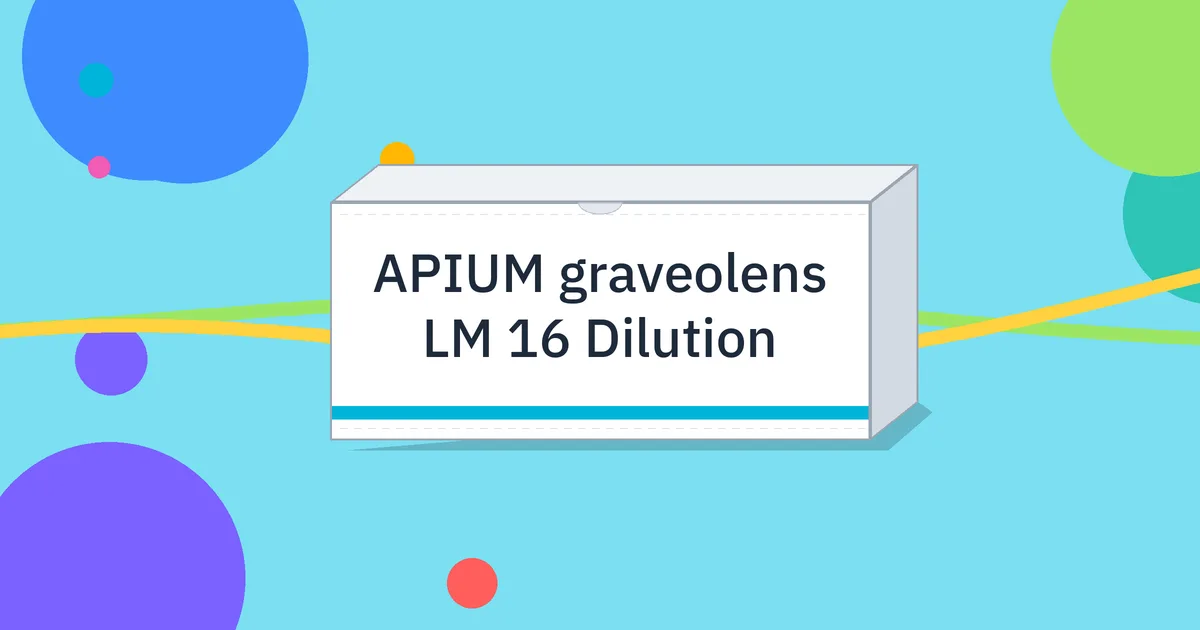 Symbolbild: Packung mit der Aufschrift APIUM graveolens LM 16 Dilution (PZN 13378326) – Verfügbarkeit und Bezug in Apotheken in Frankfurt am Main