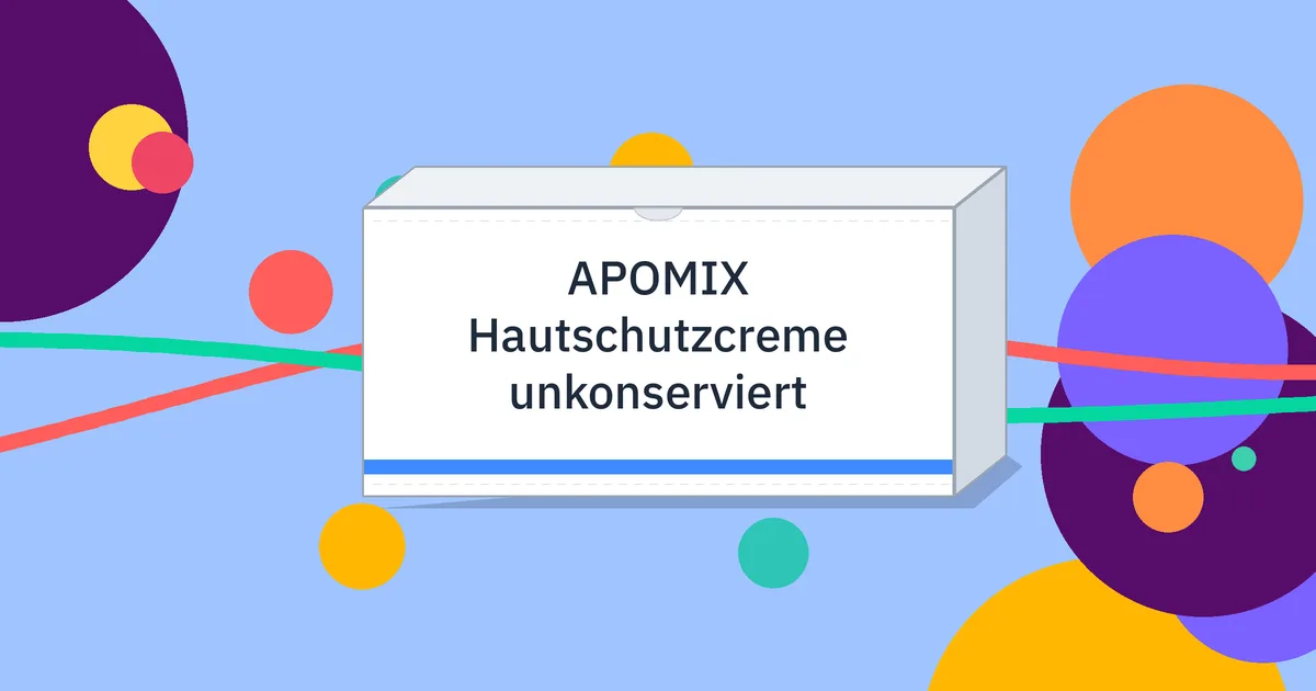 Symbolbild: Packung mit der Aufschrift APOMIX Hautschutzcreme unkonserviert (PZN 17424997) – Verfügbarkeit und Bezug in Apotheken in Frankfurt am Main