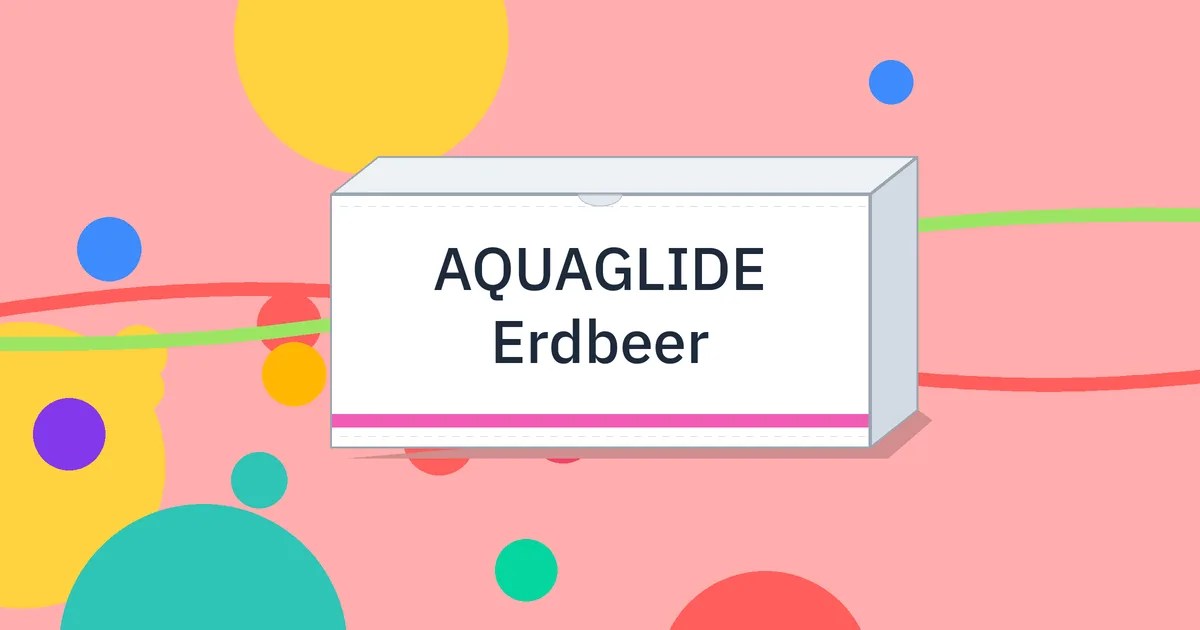 Symbolbild: Packung mit der Aufschrift AQUAGLIDE Erdbeer (PZN 04079760) – Verfügbarkeit und Bezug in Apotheken in Frankfurt am Main