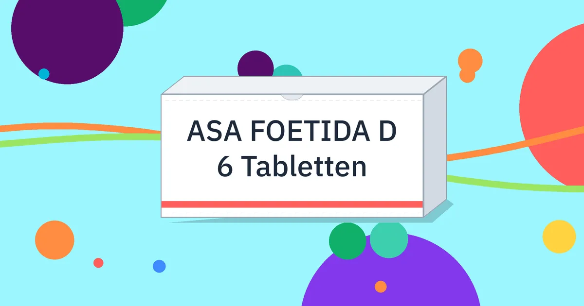 Symbolbild: Packung mit der Aufschrift ASA FOETIDA D 6 Tabletten (PZN 02625945) – Verfügbarkeit und Bezug in Apotheken in Frankfurt am Main