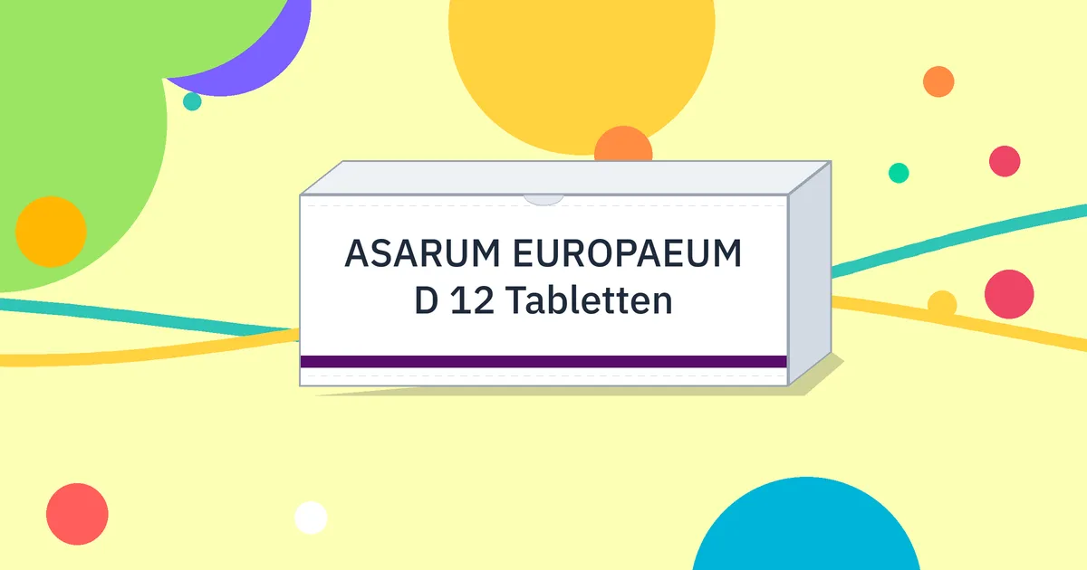 Symbolbild: Packung mit der Aufschrift ASARUM EUROPAEUM D 12 Tabletten (PZN 07160362) – Verfügbarkeit und Bezug in Apotheken in Frankfurt am Main