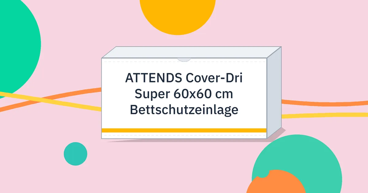 Symbolbild: Packung mit der Aufschrift ATTENDS Cover-Dri Super 60x60 cm Bettschutzeinlage (PZN 07529198) – Verfügbarkeit und Bezug in Apotheken in Frankfurt am Main