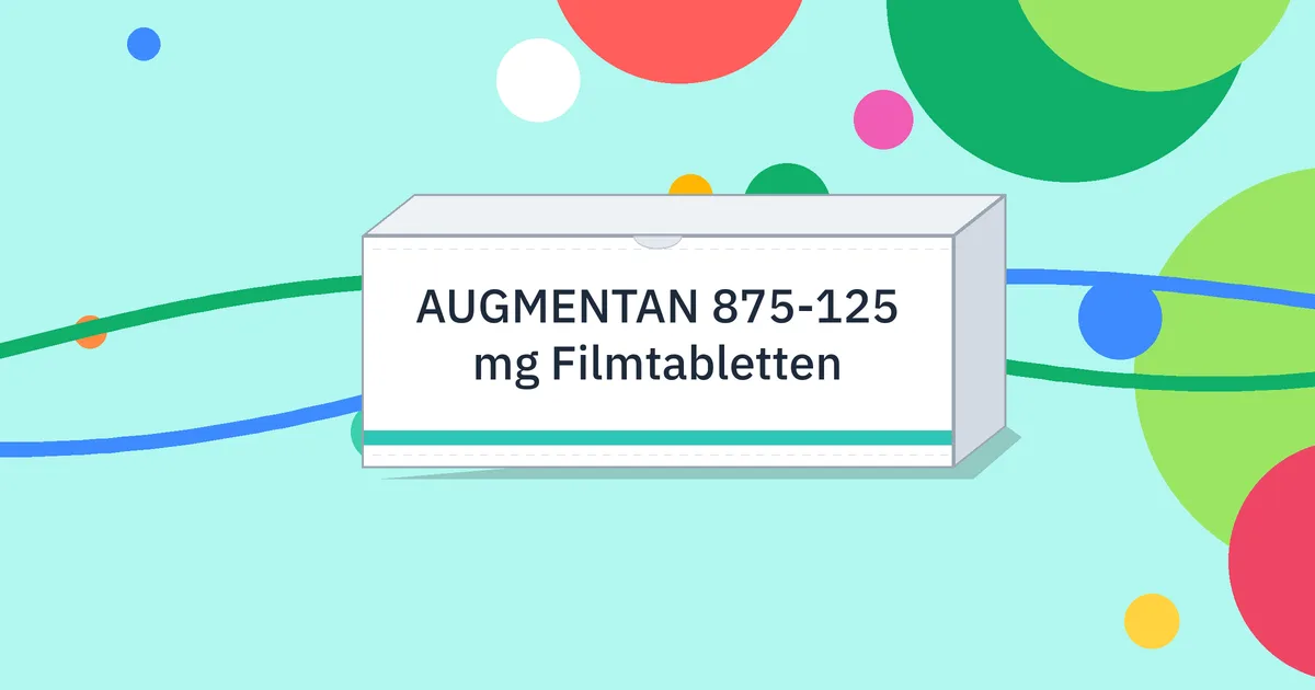 Symbolbild: Packung mit der Aufschrift AUGMENTAN 875-125 mg Filmtabletten (PZN 19119703) – Verfügbarkeit und Bezug in Apotheken in Frankfurt am Main