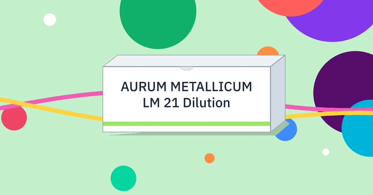 Symbolbild: Packung mit der Aufschrift AURUM METALLICUM LM 21 Dilution (PZN 12785182) – Verfügbarkeit und Bezug in Apotheken in Frankfurt am Main