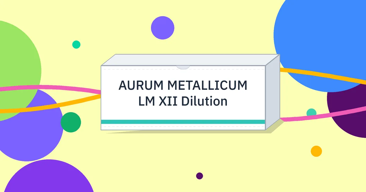 Symbolbild: Packung mit der Aufschrift AURUM METALLICUM LM XII Dilution (PZN 02673772) – Verfügbarkeit und Bezug in Apotheken in Frankfurt am Main