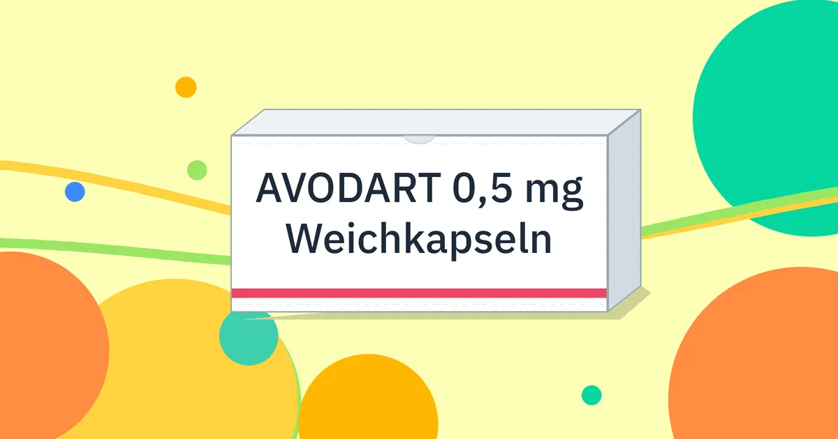 Symbolbild: Packung mit der Aufschrift AVODART 0,5 mg Weichkapseln (PZN 04172962) – Verfügbarkeit und Bezug in Apotheken in Frankfurt am Main